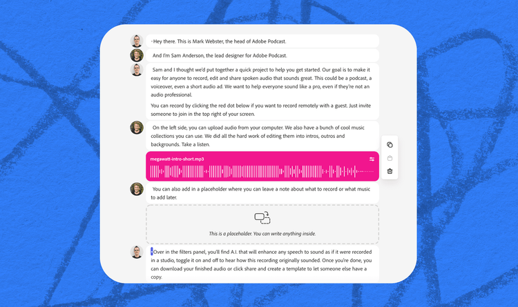 How to record a podcast with Adobe Podcast